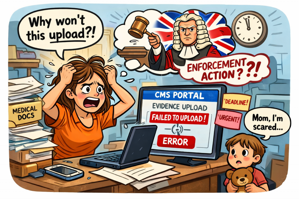URGENT: Systemic CMS Portal Failure – Evidence Uploading, Storage ...